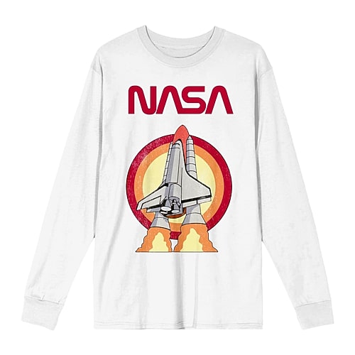 Click here for Womens Juniors Crew Neck Long Sleeve Loose Fit NAS... prices