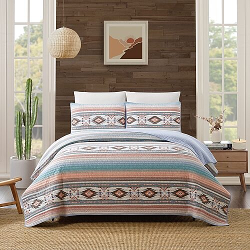 Click here for Modern Heirloom Sunset Canyon Reversible Quilt Set... prices
