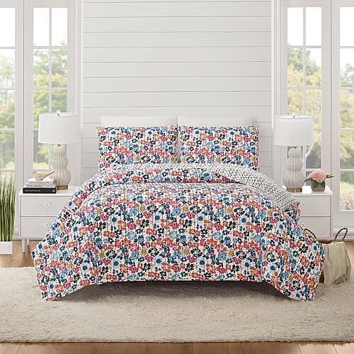 Click here for Modern Heirloom Blossom Reversible Quilt Set  One... prices