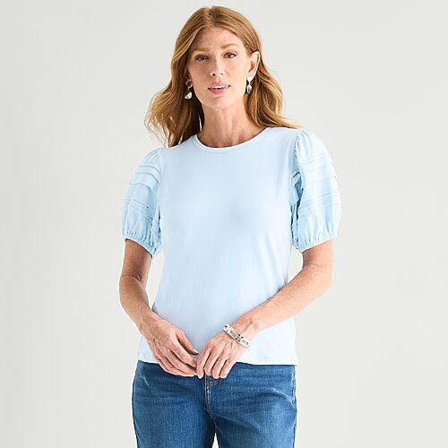 Click here for Liz Claiborne Womens Round Neck Short Sleeve Blous... prices