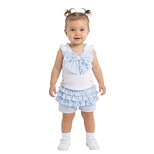 Click here for Bonnie Baby Girls Toile Ruffle Sleeveless Top and... prices