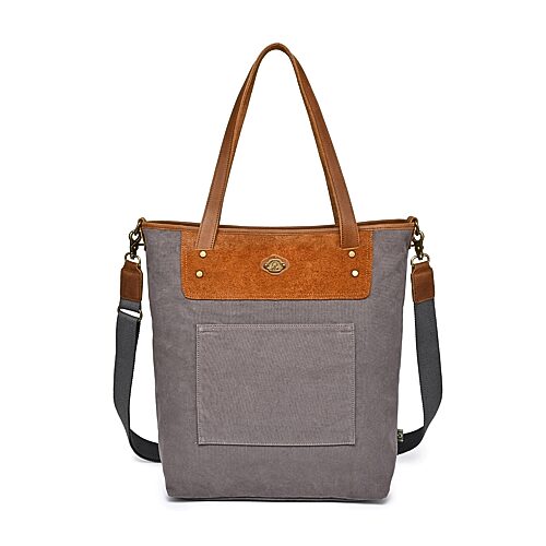 Click here for Tsd Brand Valley Oak Canvas Tote Bag - Gray prices