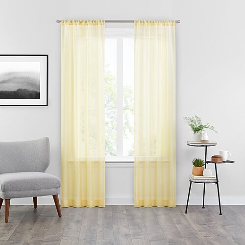 Click here for Vue Textured Voile Rod Pocket Sheer Set of 2 Curta... prices