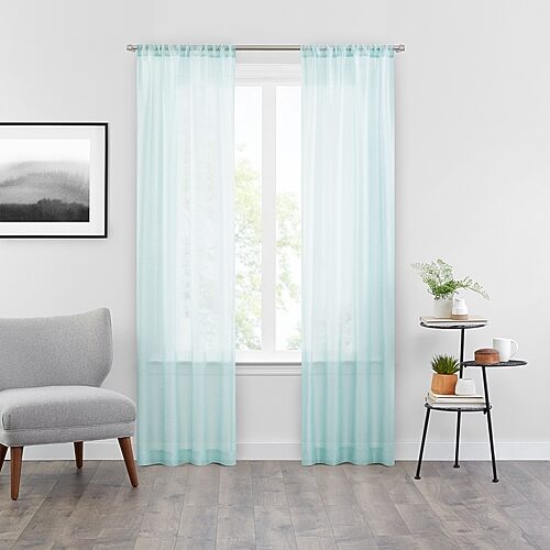 Click here for Vue Textured Voile Rod Pocket Sheer Set of 2 Curta... prices