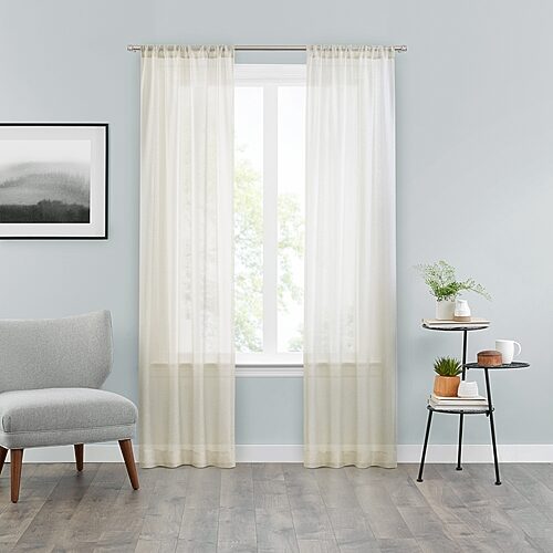 Click here for Vue Textured Voile Rod Pocket Sheer Set of 2 Curta... prices