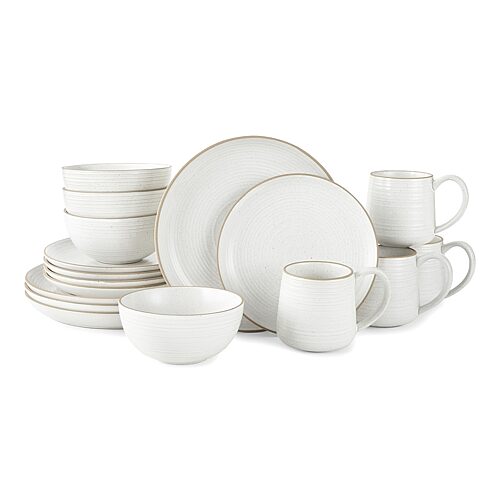 Linden Street Harper 16-pc. Stoneware Dinnerware Set  One Size  White