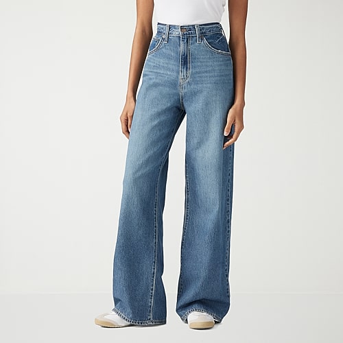 Click here for Levis Womens Cinch-Waist Lightweight Baggy Jeans -... prices