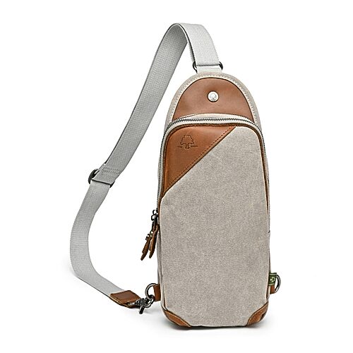 Click here for Tsd Brand Canna Canvas Sling Bag - Gray prices