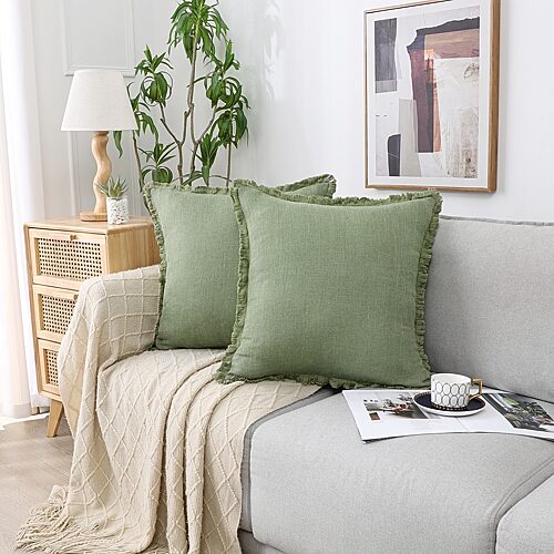 Click here for Linen Blend 20x20 Square Throw Pillow  One Size  G... prices