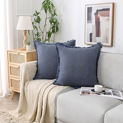 Click here for Linen Blend 20x20 Square Throw Pillow  One Size  B... prices