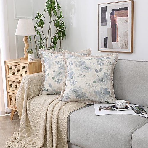 Click here for Regal Home Print Linen Poly Blend 20x20 Square Thr... prices