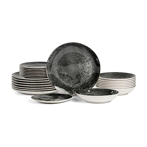 Click here for Christian Siriano Onyx 24-Pc. Dinnerware Set  Serv... prices