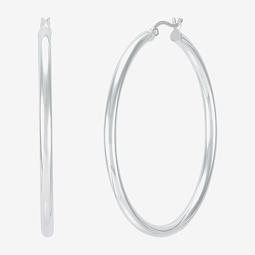 Click here for Silver Addiction Womens Sterling Silver Hoop Earri... prices