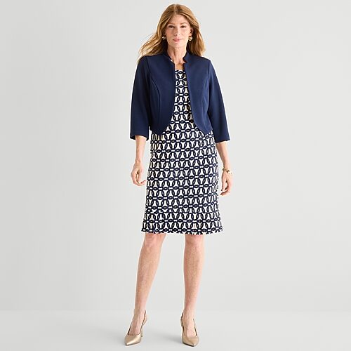 Click here for Maya Brooke Womens Abstract Jacket Dress  18  Blue prices