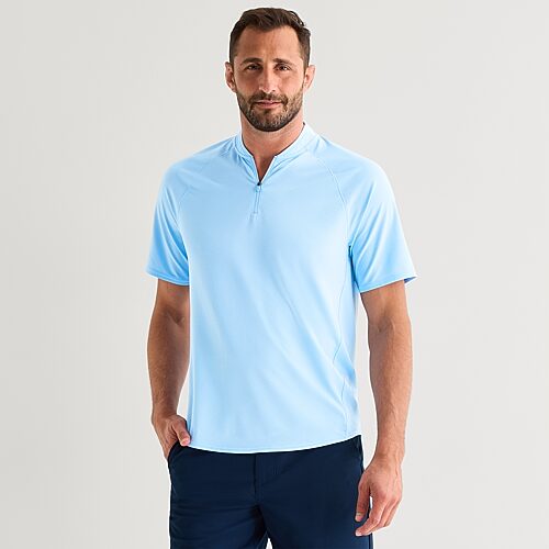 Click here for Xersion Mens Short Sleeve Polo Shirt  Medium  Blue prices