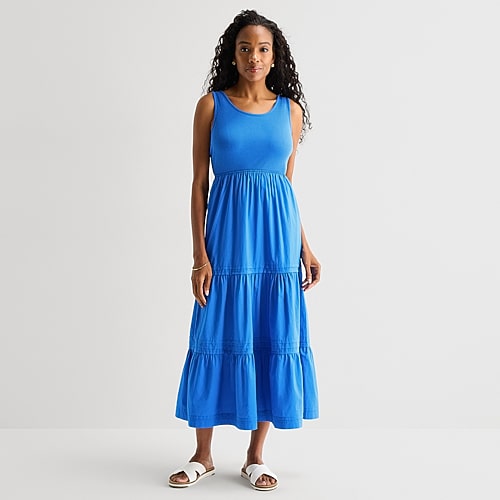 Click here for St. Johns Bay Womens Round Neck Sleeveless Maxi Dr... prices