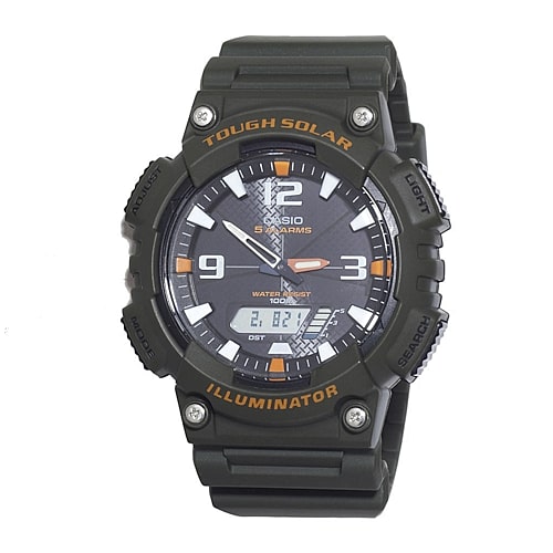 Click here for Casio Mens Chronograph Green Strap Watch Aqs810w-3... prices