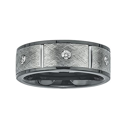 Click here for Mens 1/5 CT. T.W. Diamond  Ceramic and Tungsten Ba... prices