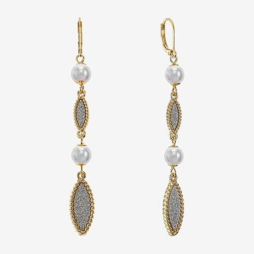 Click here for Monet Jewelry Linear Womens Simulated Pearl Drop E... prices
