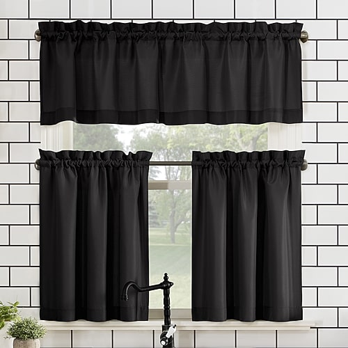 Click here for Martine Microfiber Semi-Sheer Rod Pocket Kitchen C... prices