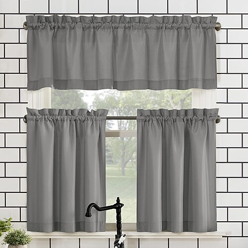 Click here for Martine Microfiber Semi-Sheer Rod Pocket Kitchen C... prices