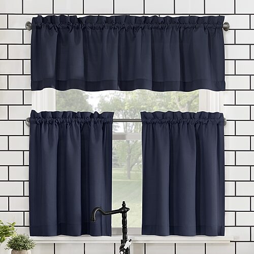 Click here for Martine Microfiber Semi-Sheer Rod Pocket Kitchen C... prices