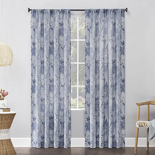 Click here for Hilary Watercolor Floral Linen Blend Semi-Sheer Ro... prices