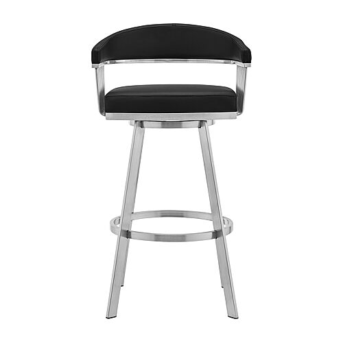 Chelsea 29 Swivel Barstool  One Size  Black
