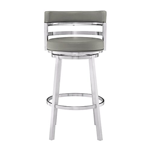 Click here for Madrid 30 Bar Height Swivel Gray Artificial leathe... prices