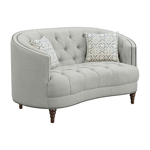 Click here for Avonlea Curved Slope-Arm Loveseat  One Size  Gray prices