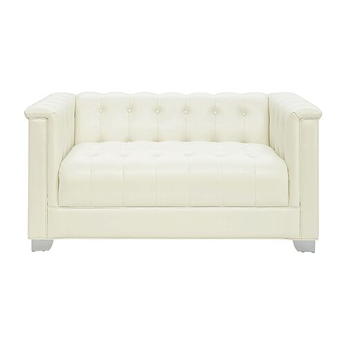 Click here for Chaviano Track-Arm Loveseat  One Size  White prices