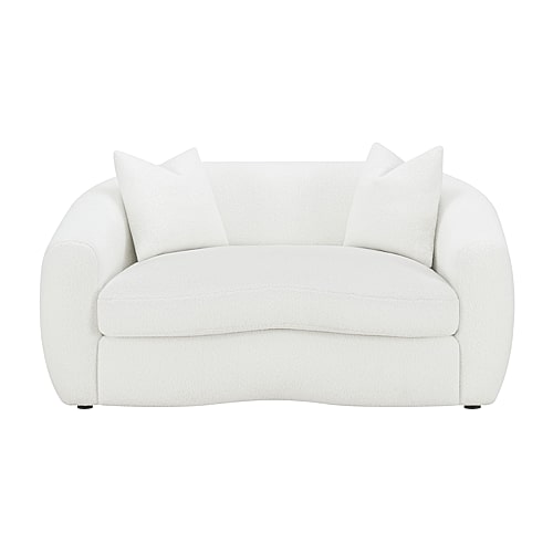 Click here for Isabella Pad-Arm Loveseat  One Size  White prices