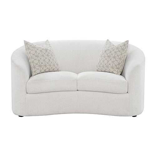 Click here for Rainn Pad-Arm Upholstered Loveseat  One Size  Whit... prices