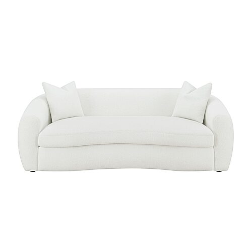 Isabella Pad-Arm Sofa  One Size  White