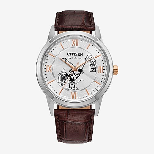Click here for Citizen Mickey Mouse Mens Brown Leather Strap Watc... prices