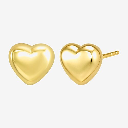 Click here for Gold Addiction 10K Gold 8.5mm Heart Stud Earrings... prices