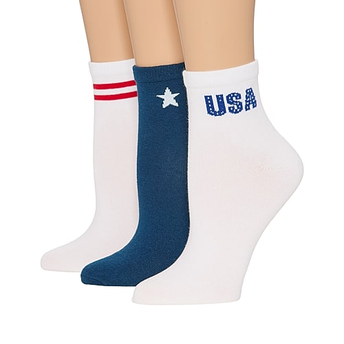 Click here for Mixit Womens Multi-Pack 3 Pair Quarter Ankle Socks... prices