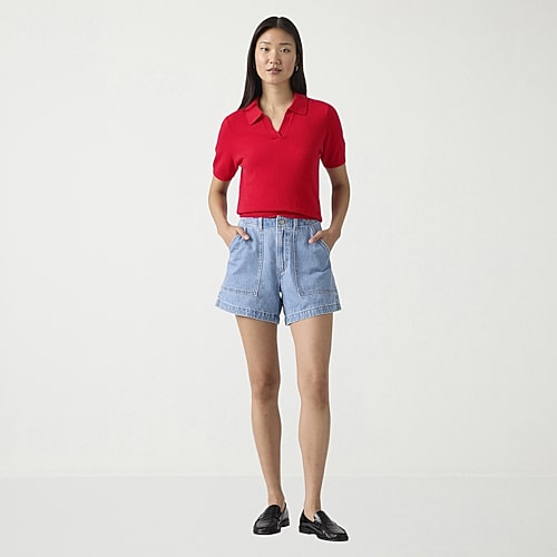 Click here for Levis Womens Cinch Baggy Denim Short  32  Blue prices