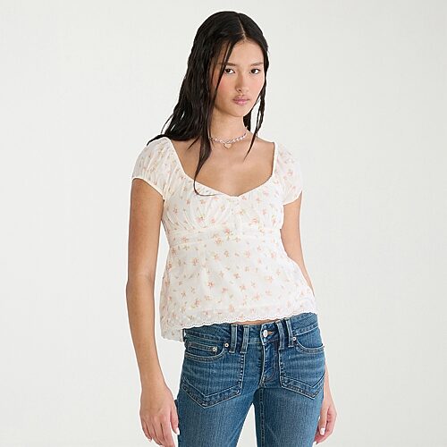 Click here for AEROPOSTALE Womens Juniors Sweetheart Neck Short S... prices