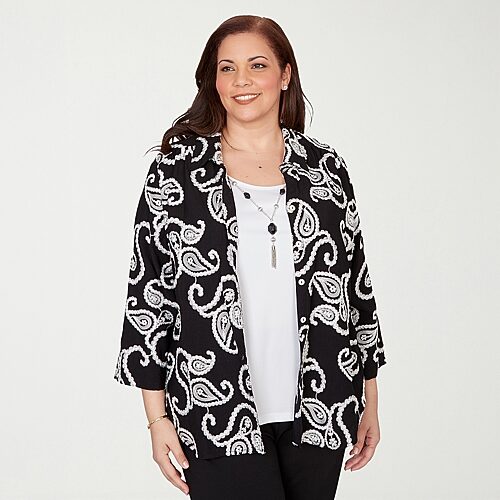 Click here for Alfred Dunner Crowd Pleaser Womens Plus 3/4 Sleeve... prices