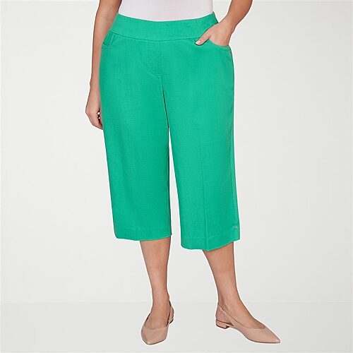 Click here for Alfred Dunner Resort Living Womens Wide Leg Capri... prices