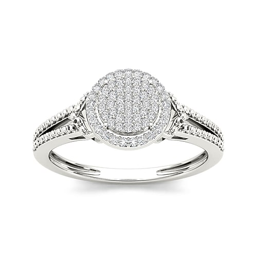 Click here for 1/6 CT.T.W. Natural Diamond 10K White Gold Engagem... prices