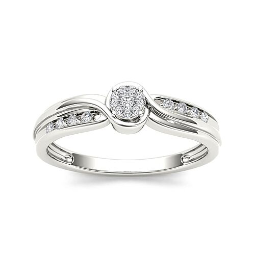 Click here for 1/10 CT.T.W. Natural Diamond 10K White Gold Engage... prices