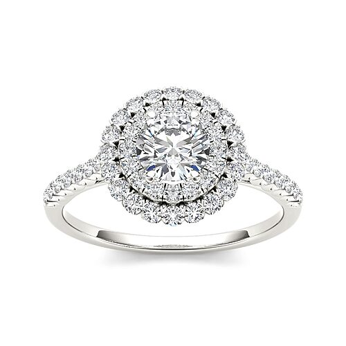 Click here for 1 CT.T.W. Natural Diamond 14K White Gold Engagemen... prices