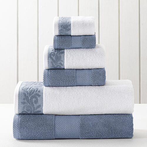 Click here for Modern Threads 6-pc. Bath Towel Set  One Size  Blu... prices