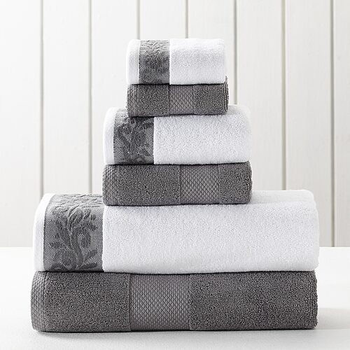 Click here for Modern Threads 6-pc. Bath Towel Set  One Size  Bla... prices