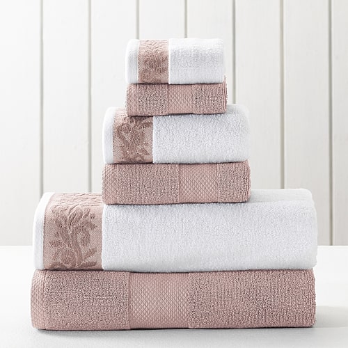 Click here for Modern Threads 6-pc. Bath Towel Set  One Size  Pin... prices