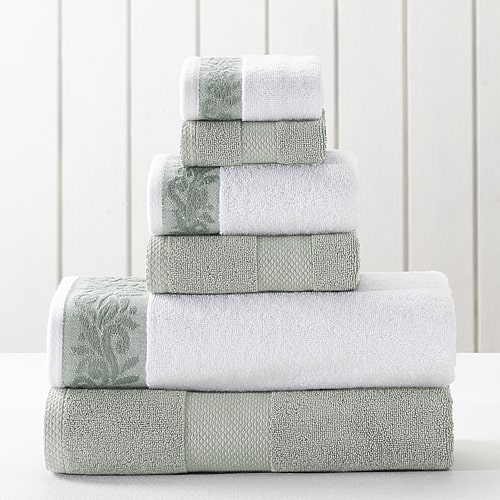Click here for Modern Threads 6-pc. Bath Towel Set  One Size  Gre... prices