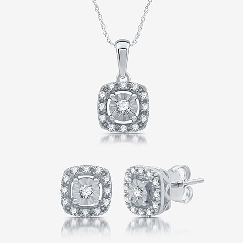 Click here for Womens 1/2 CT. T.W. Lab Grown White Diamond Sterli... prices