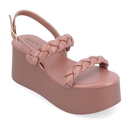 Journee Collection Womens Zannah Platform Sandals - Rose